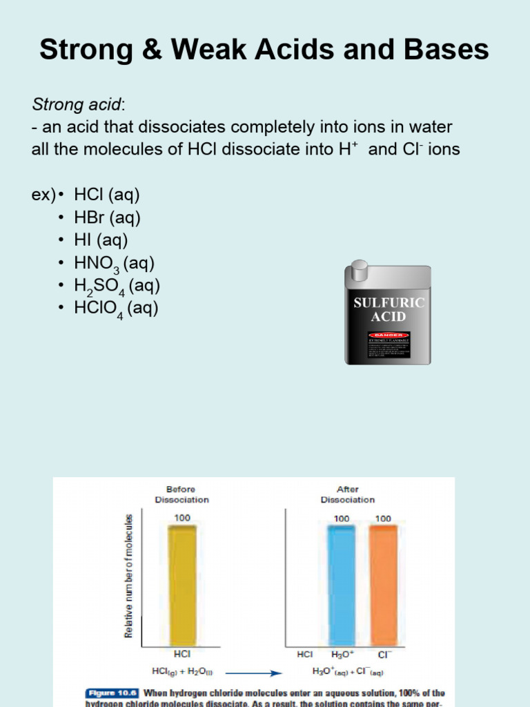 Strong and Weak Acids and | PDF
