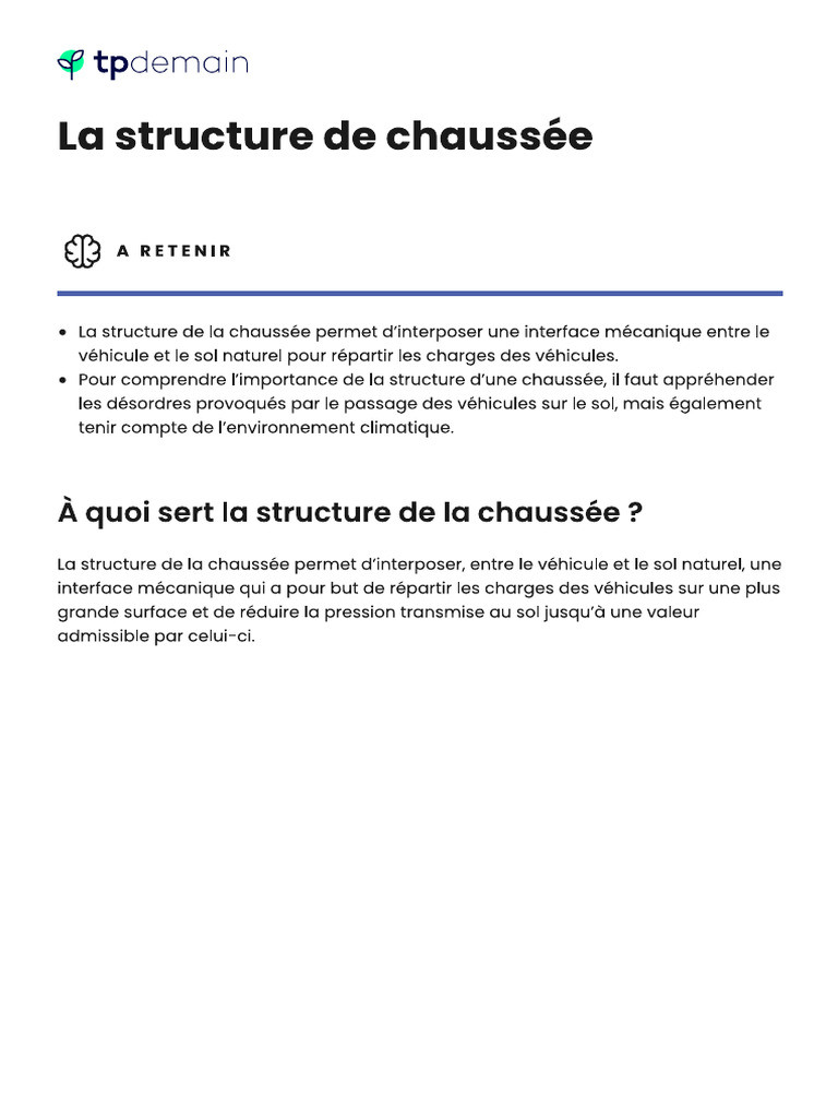 Tpdemain-La Structure de Chaussée | PDF