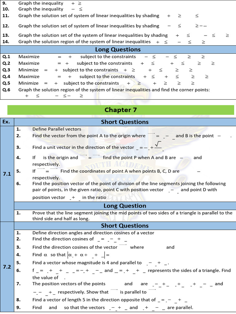 ch 7 12th class | PDF | Euclidean Vector | Triangle
