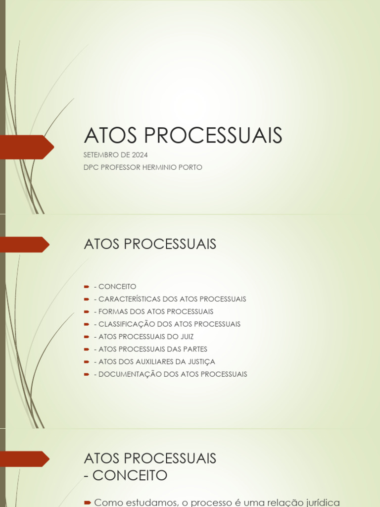 Guia Completo sobre Atos Processuais | PDF | Sentença (jurídico) | Juiz