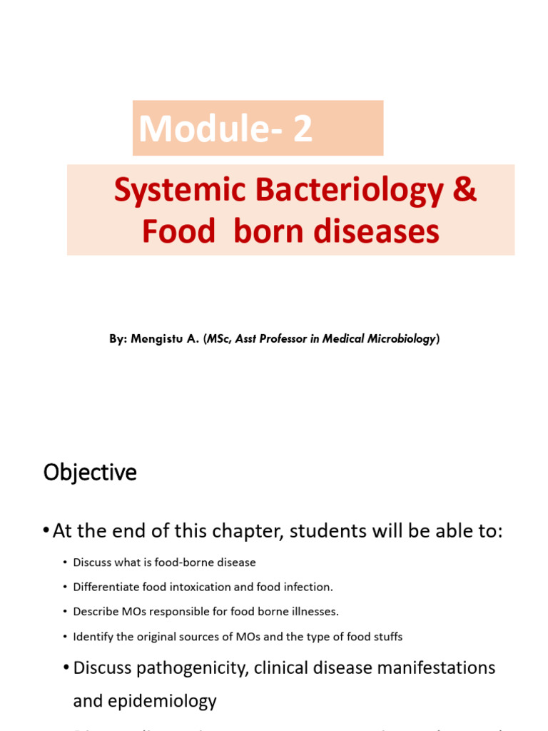 Systemic Bacteriology Food Borne Infections-Handout | PDF | Anthrax ...
