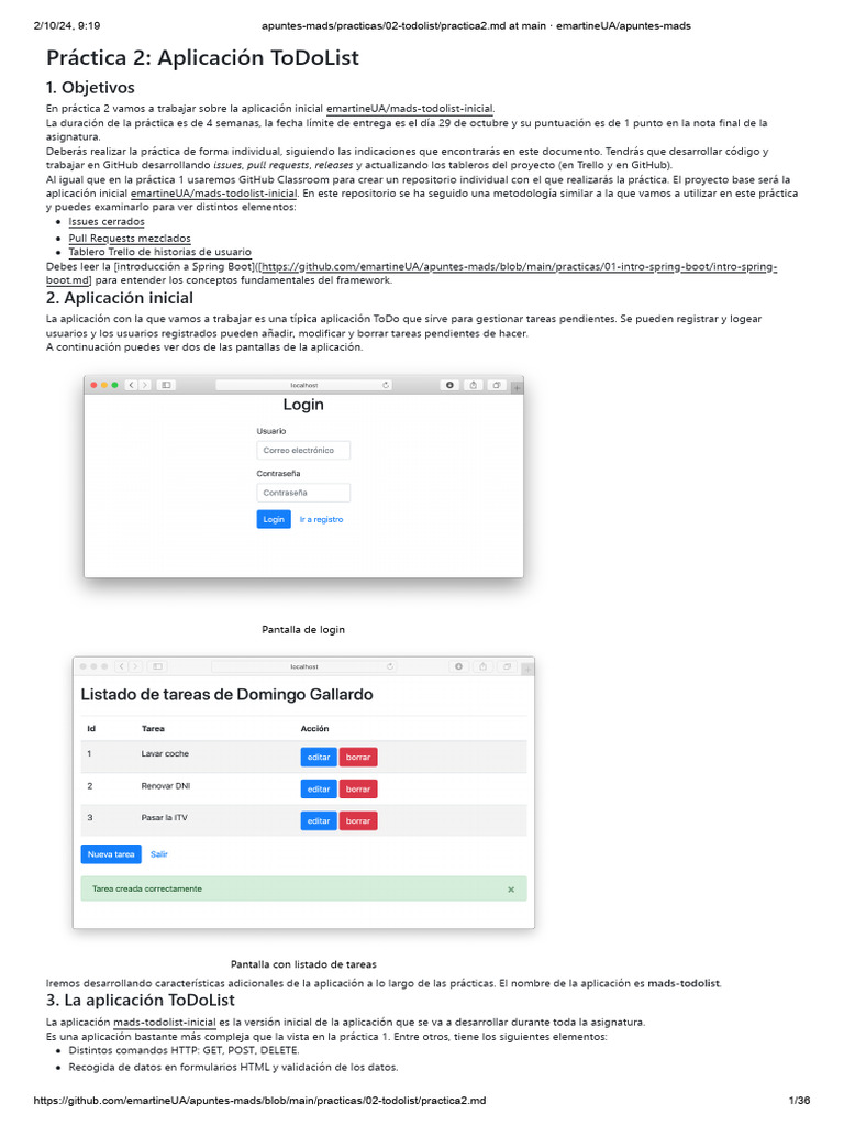 02-Todolist Practica2 | PDF | Datos de computadora | Software