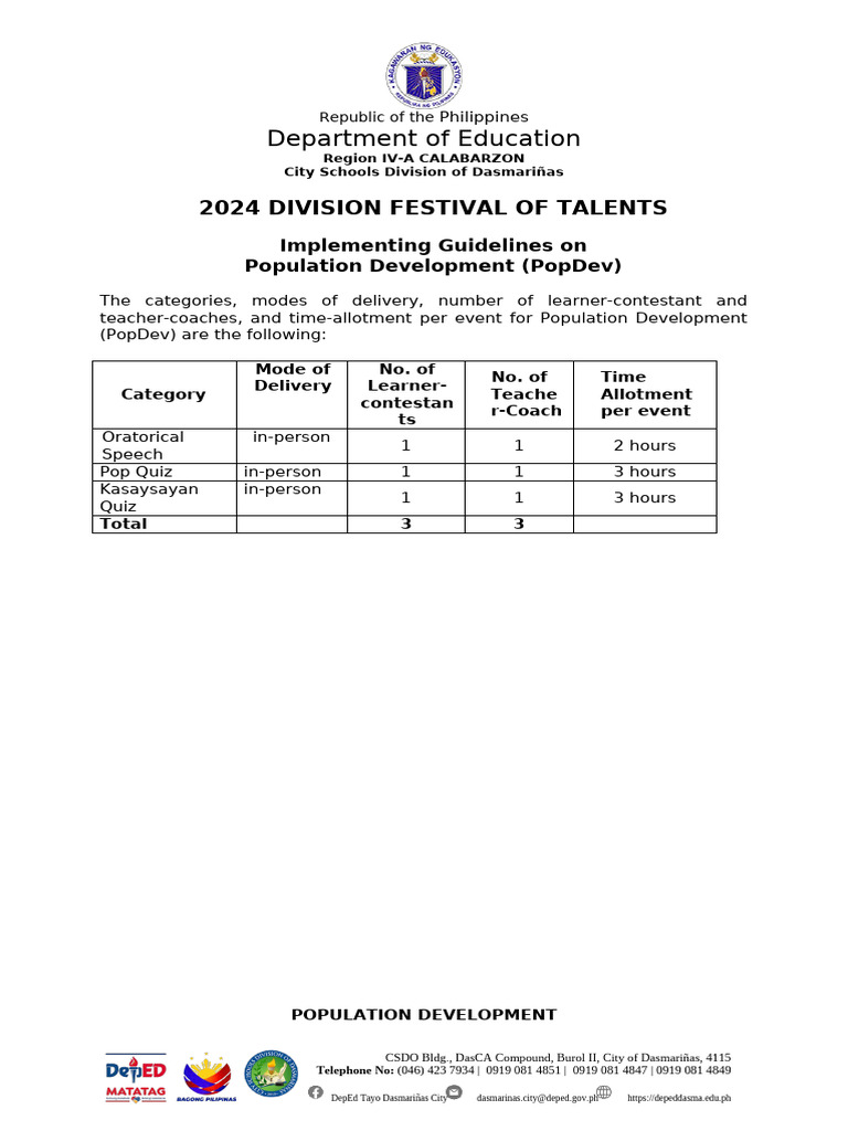 2024-DFOT-Guidelines | PDF | Public Speaking | Question