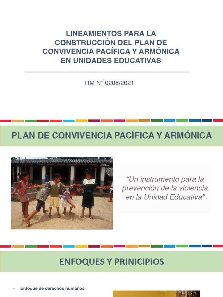 Plan de Convivencia Pacífica y Armónica (Autoguardado) | PDF | Naciones ...