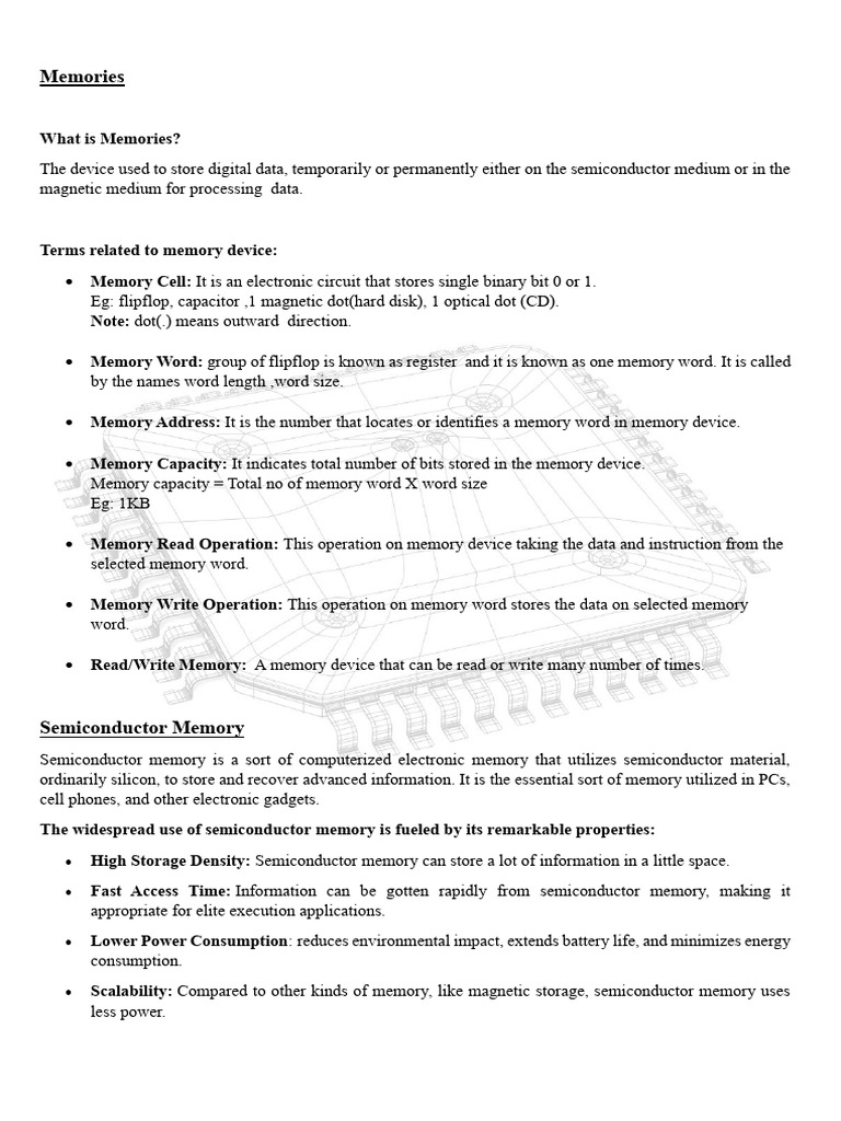 Memories | PDF | Computer Data Storage | Computer Memory