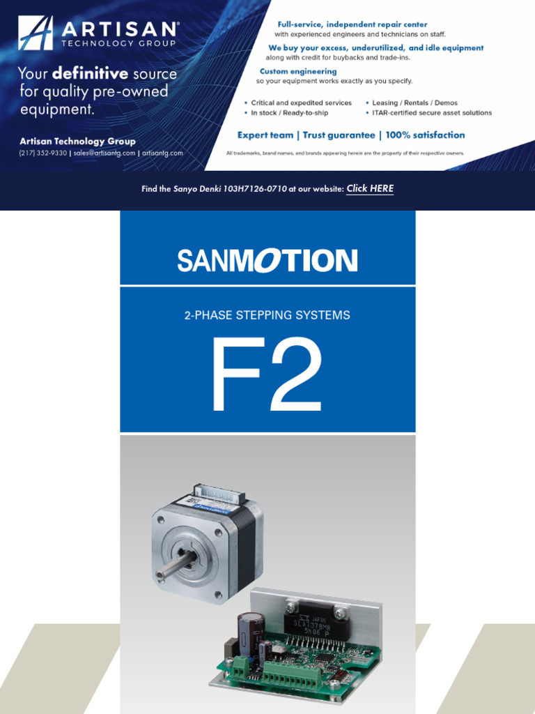 Sanyo Denki Sanmotion F2 Series Datasheet | PDF | Electric Motor ...