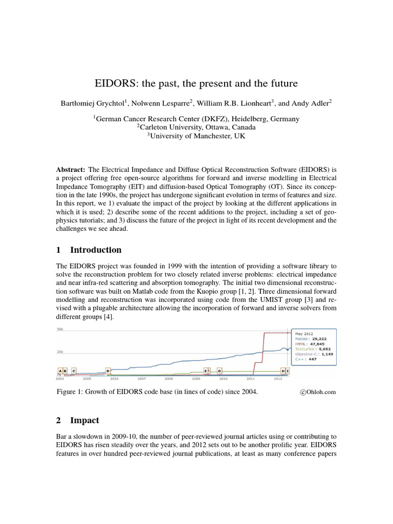 EIDORS the Past the Present and the Futu | PDF | Computing