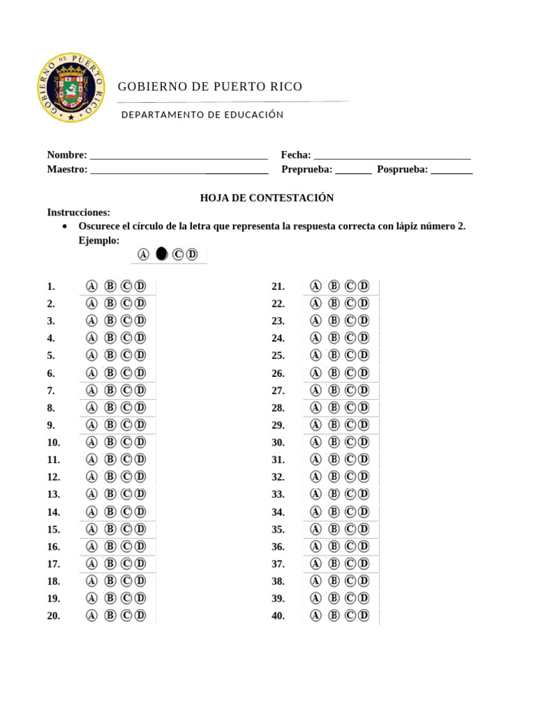 HOJA DE CONTESTACIOn | PDF