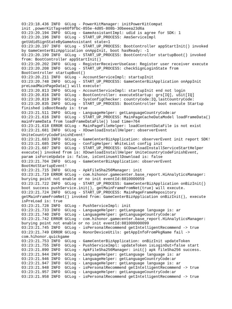 GameCenter Initialization Log Analysis | PDF | Telecommunications ...
