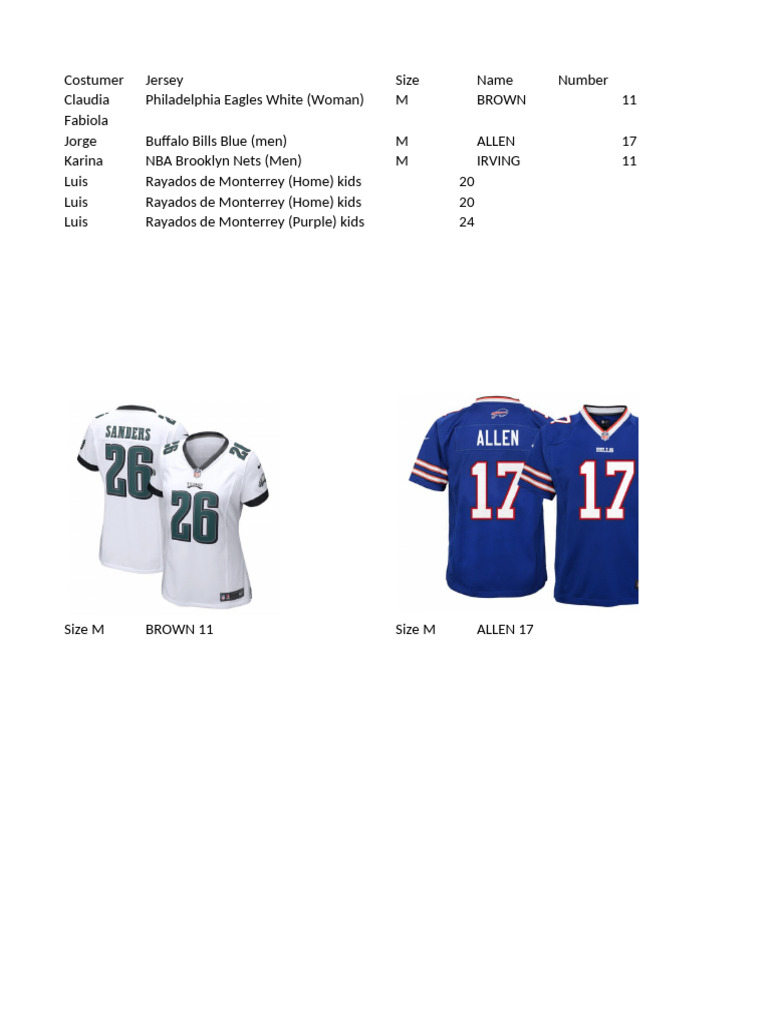 Jerseys August 2023 | PDF