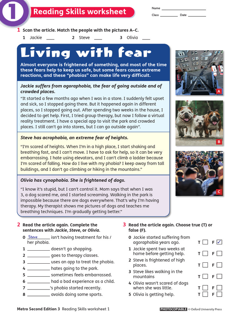 Reading Skills Worksheet for Students | PDF | Meat