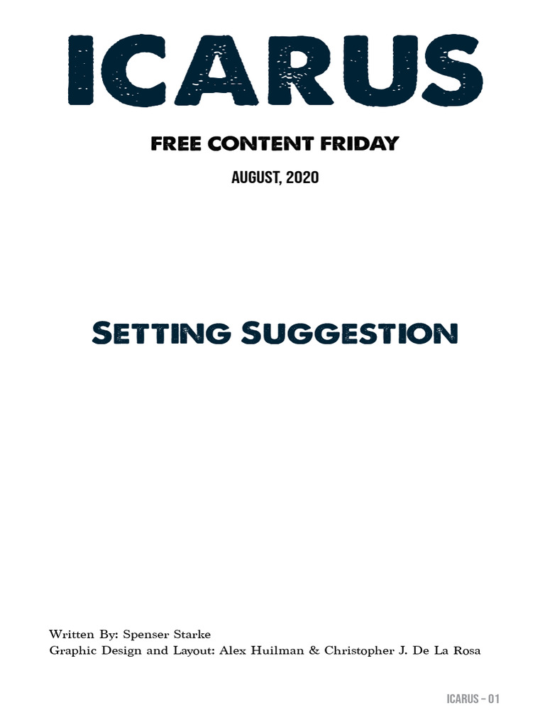 Icarus - Free Content Friday - 2008 | PDF