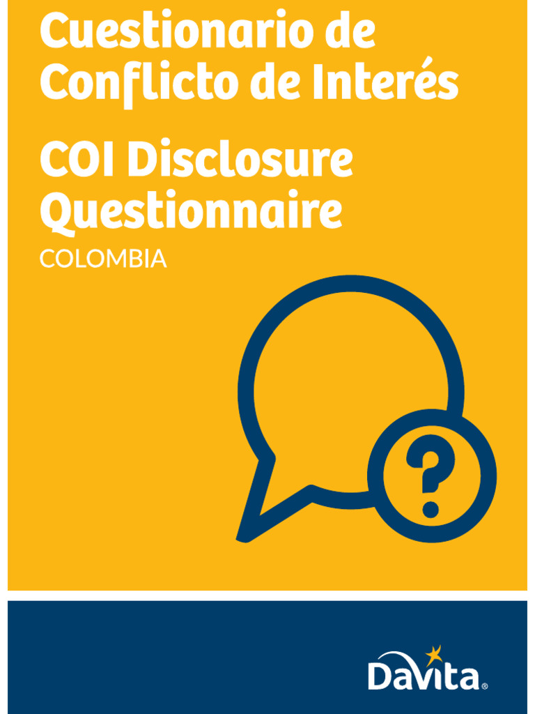 3.colombia - COI Disclosure Questionnaire - V1 | PDF