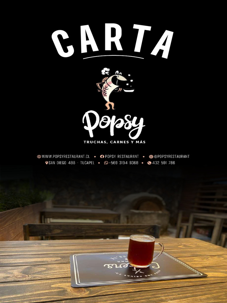 Carta Popsy Restaurant | PDF | Ron | Bebidas alcohólicas
