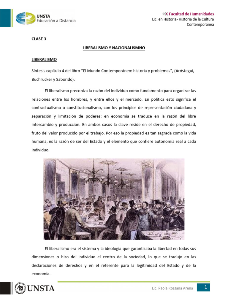 Clase 3 - Historia de La Cultura Contemporánea | PDF | Nacionalismo | Nación