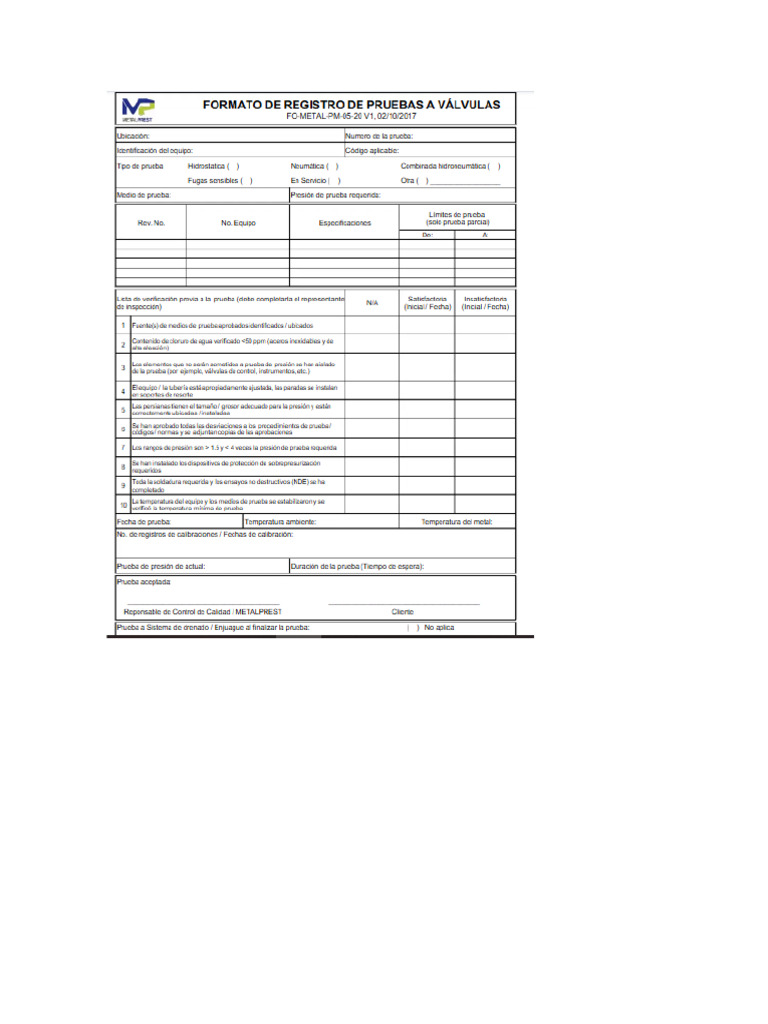 Prueba de Lazo | PDF