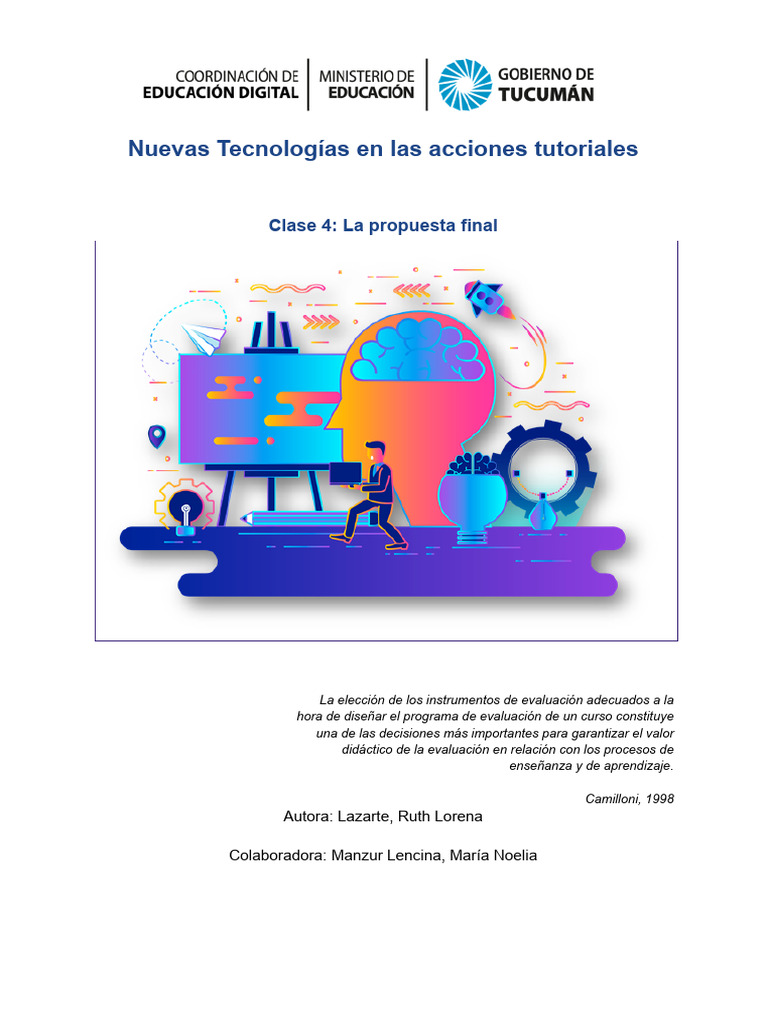 Clase 4 - Nuevas Tecnologías en Las Acciones Tutoriales. | PDF | Evaluación | Cognición