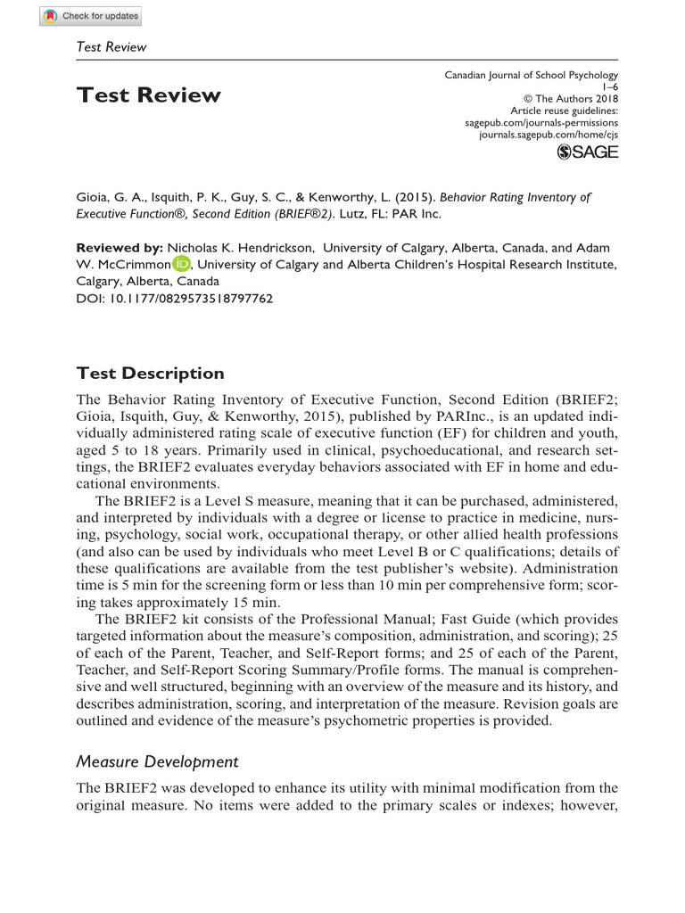 Presentacion de Brief 2018 Hendrickson2018 | PDF | Attention Deficit Hyperactivity Disorder ...