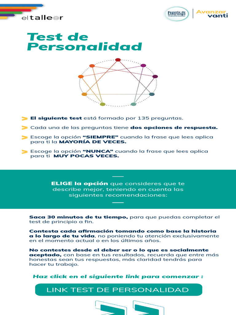 Test de Personalidad: Escoge la Mejor Respuesta | PDF