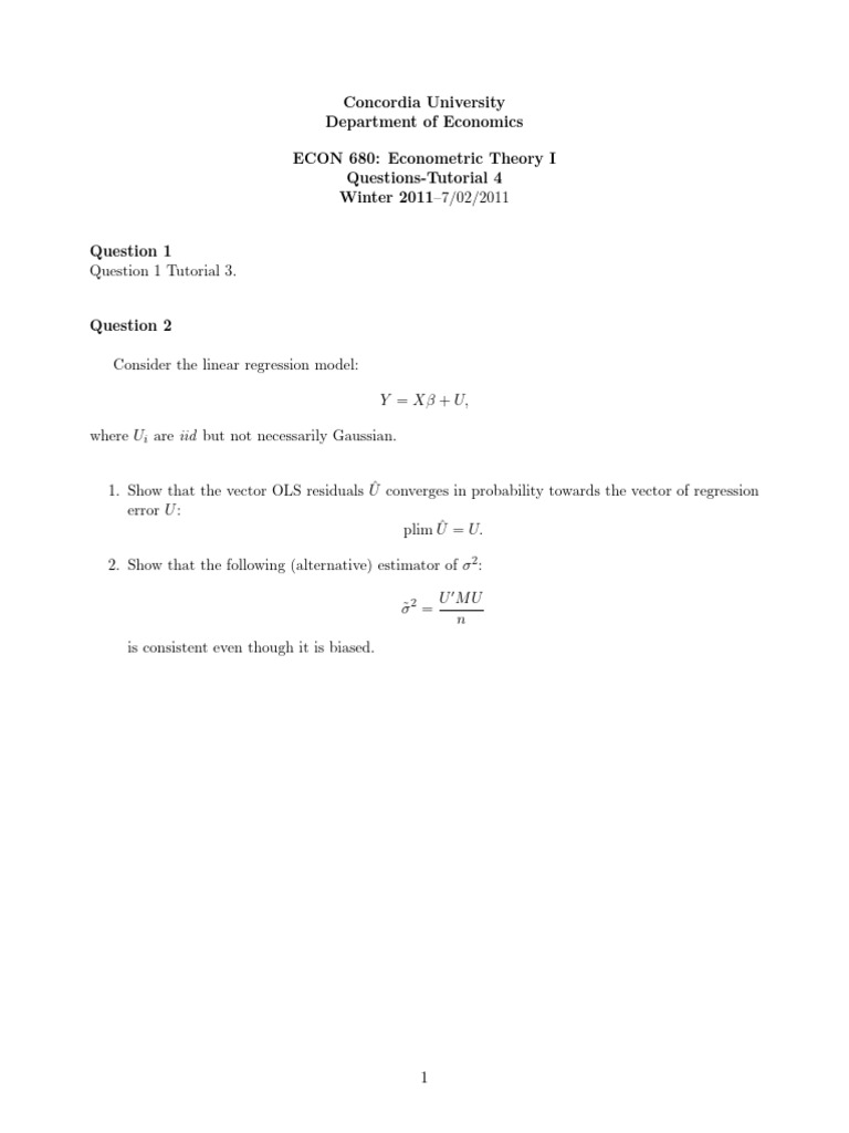 Econ 680 Tutorial 4 Pdf