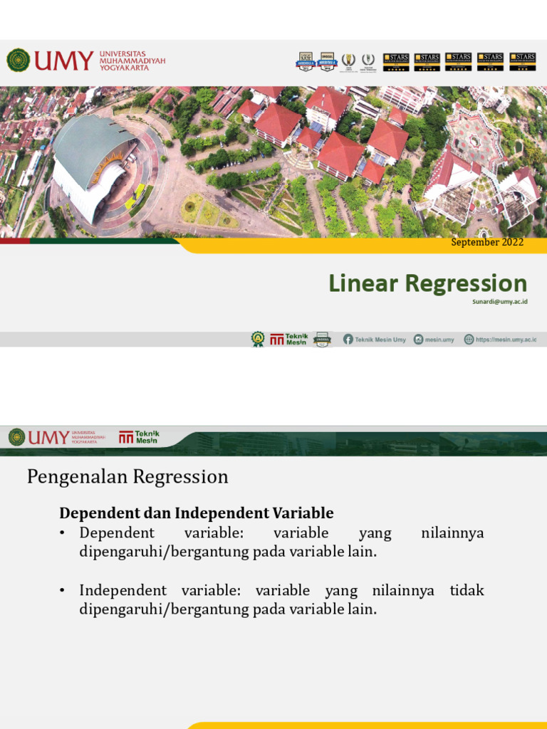 Linear Regression | PDF | Metode & Bahan Ajar | Komputer