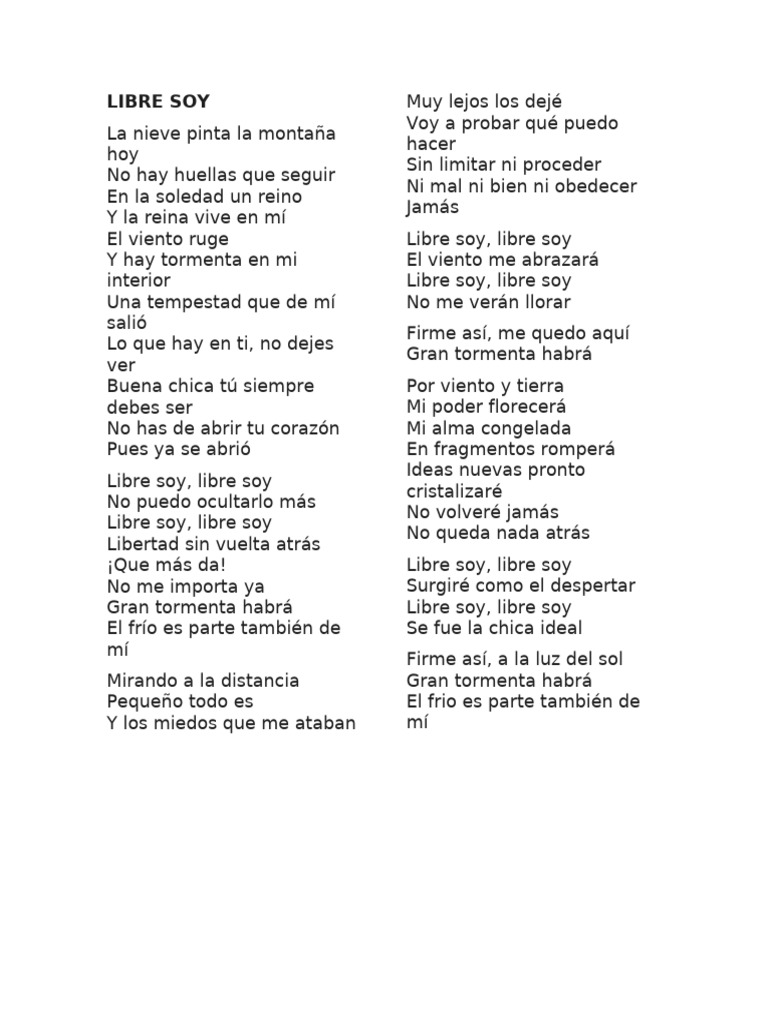 Libre Soy | PDF