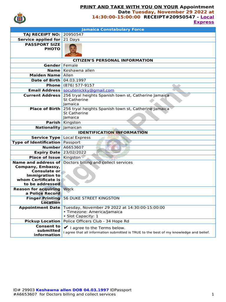 Keshawna Allen CRO | PDF | Identity Document | Access Control
