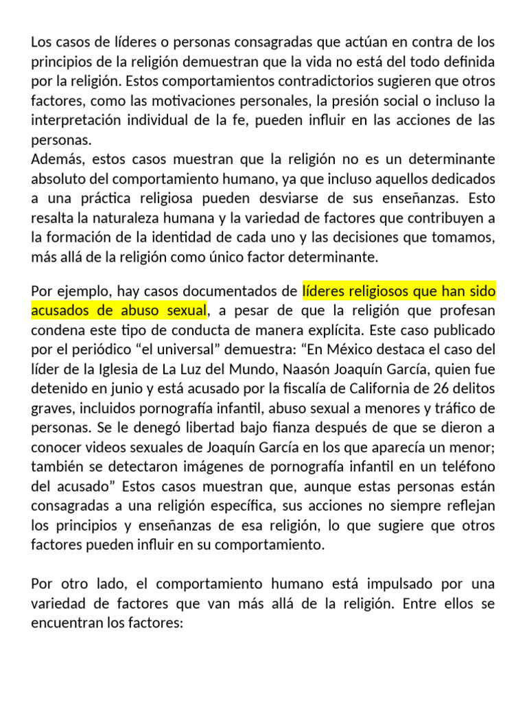 Debate Religion | PDF | Comportamiento | Sicología