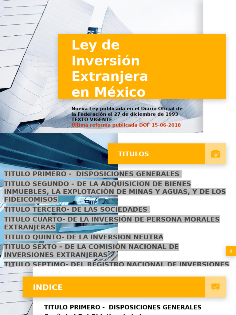 Ley de Inversión Extranjera en México | PDF | Propiedad | Sociedad de ...
