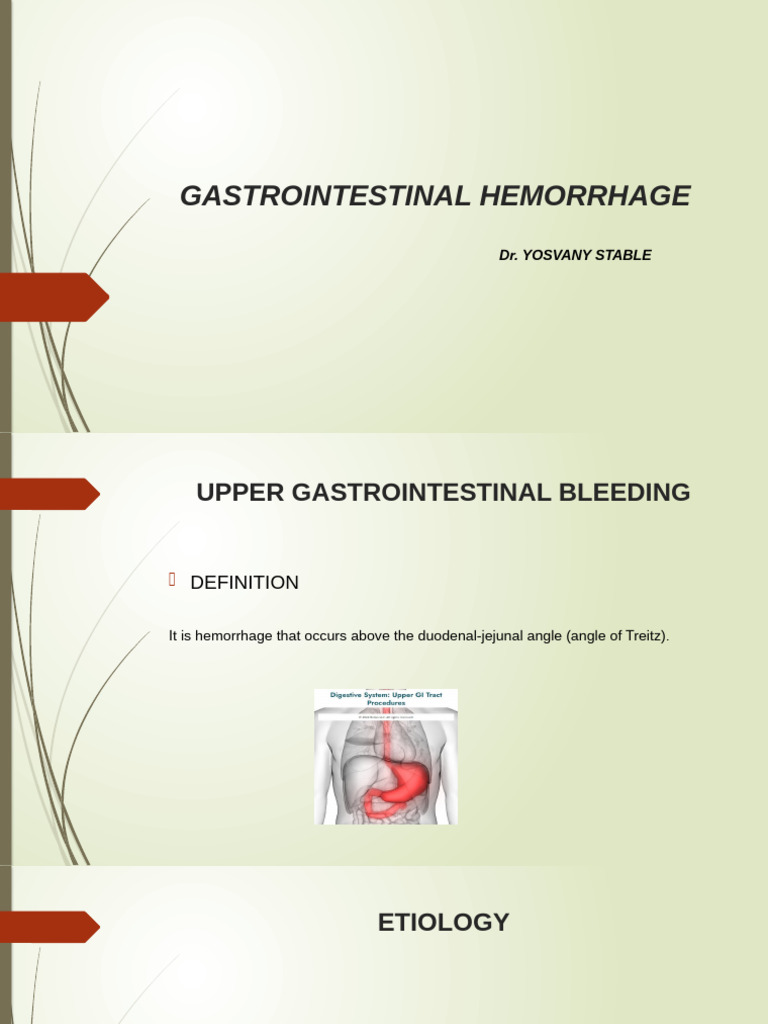 Digestive Hemorrhage Pdf Clinical Medicine Medical Specialties