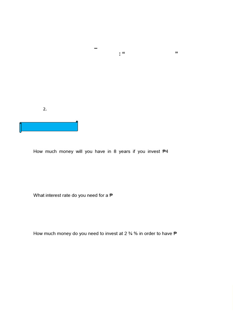 Activity Sheet 25 - Gr.11 - Compound Interest | PDF | Interest ...