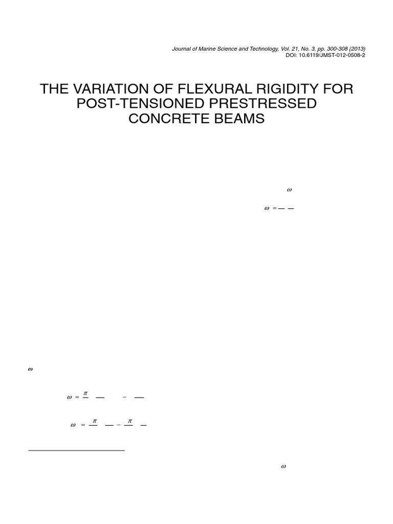 The Variation of Flexural Rigidity For P | PDF | Beam (Structure ...