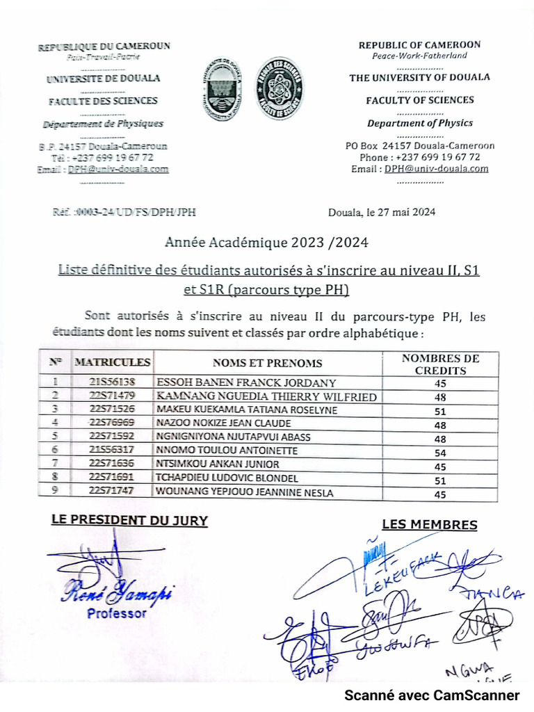 Liste Des Admis Ph1-s1r 2023-2024 | PDF