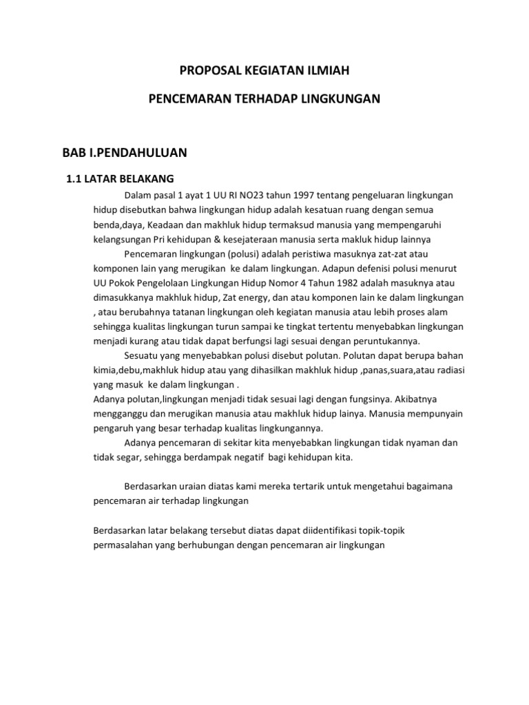 Proposal Kegiatan Ilmiah | PDF