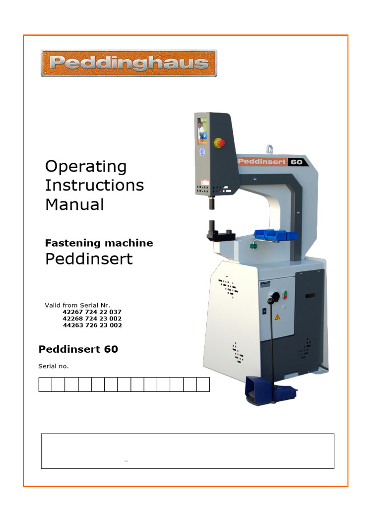 PEDDINSERT Manual 4226772423043 | PDF | Mains Electricity | Forklift