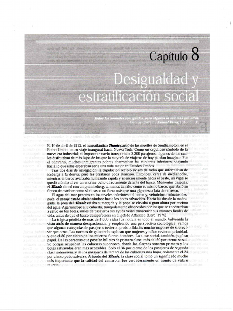 Macionis - Cap 8 Desigualdad y Estratificacion | PDF