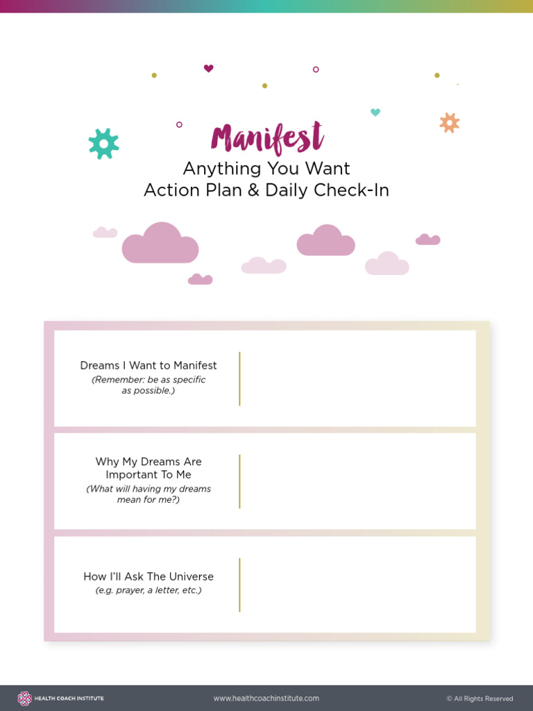 Manifestation Action Plan Template | PDF