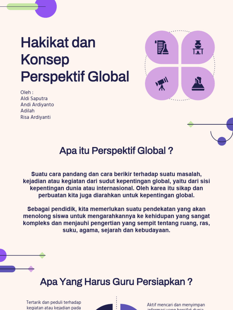 Hakikat Dan Konsep Perspektif Global: Oleh: Aldi Saputra Andi Ardiyanto Adilah Risa Ardiyanti | PDF
