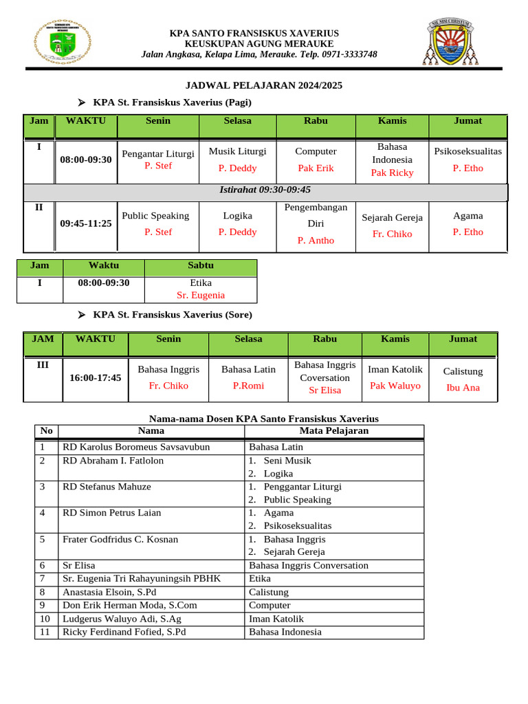 Kpa Roaster Kpa 2024-2025 | PDF