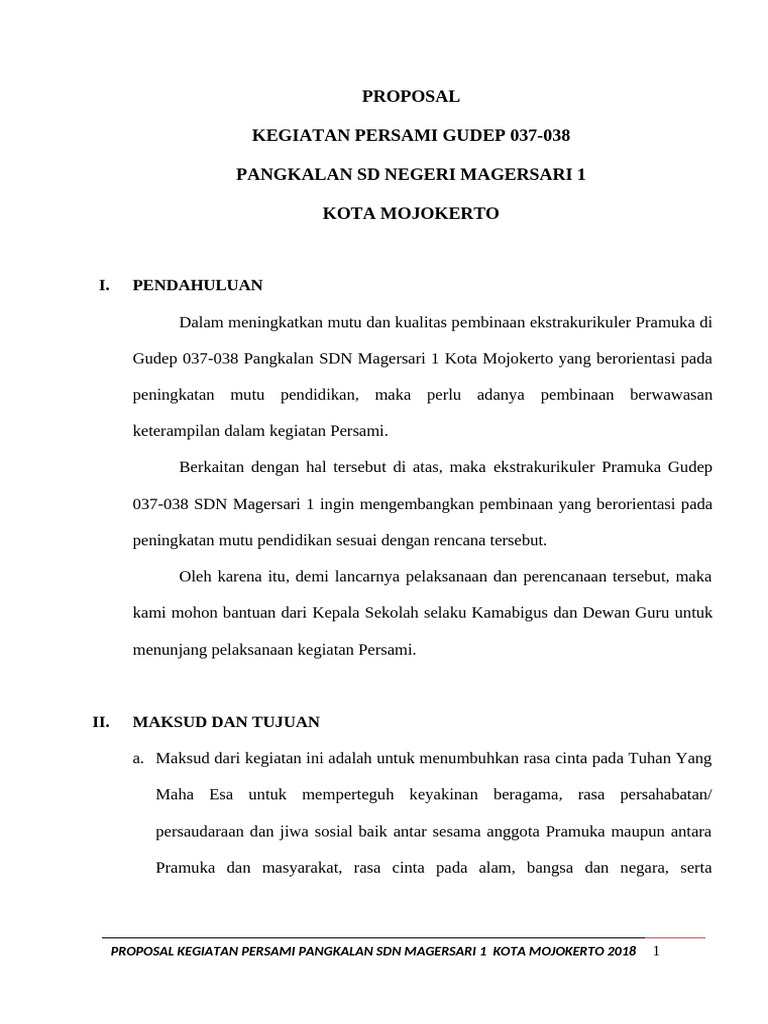 PROPOSAL Persami | PDF