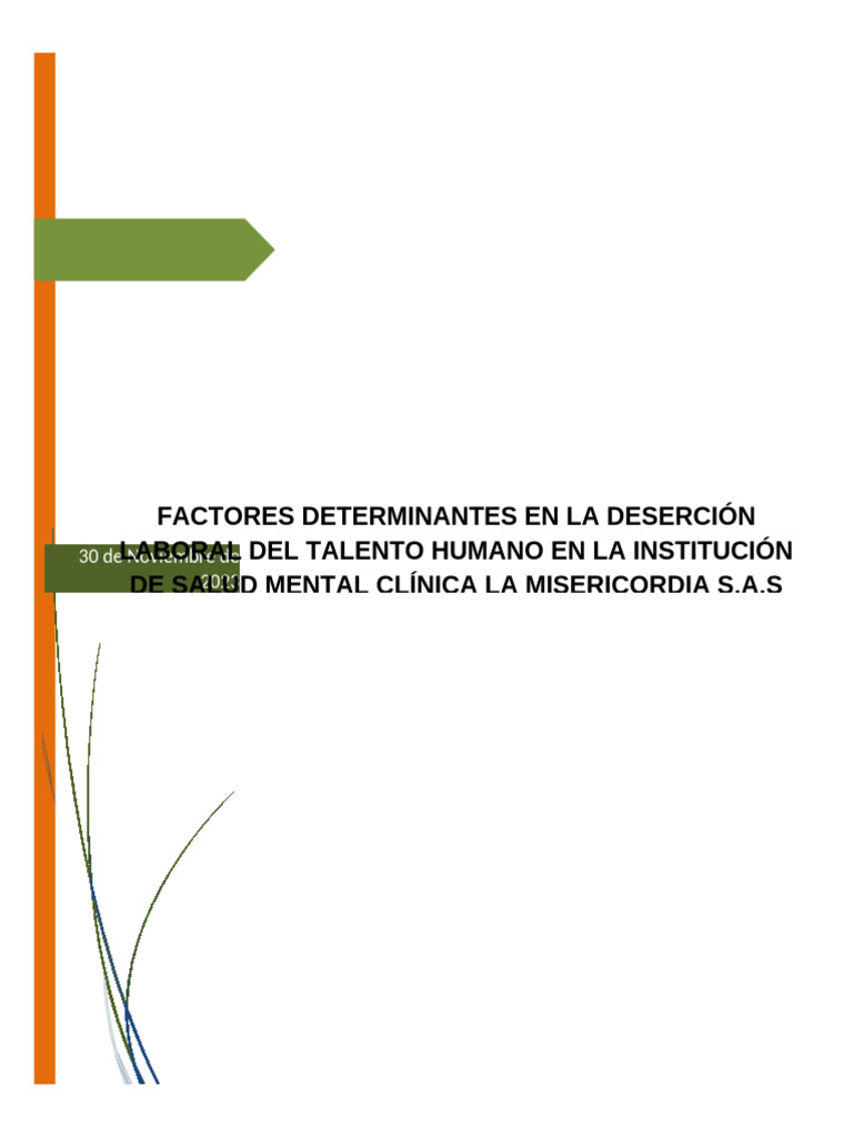 Deserción Laboral en Clínica La Misericordia | PDF | Metodología de ...
