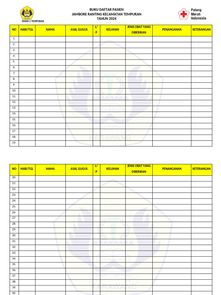 Buku Daftar Pasien | PDF | Griya & Taman