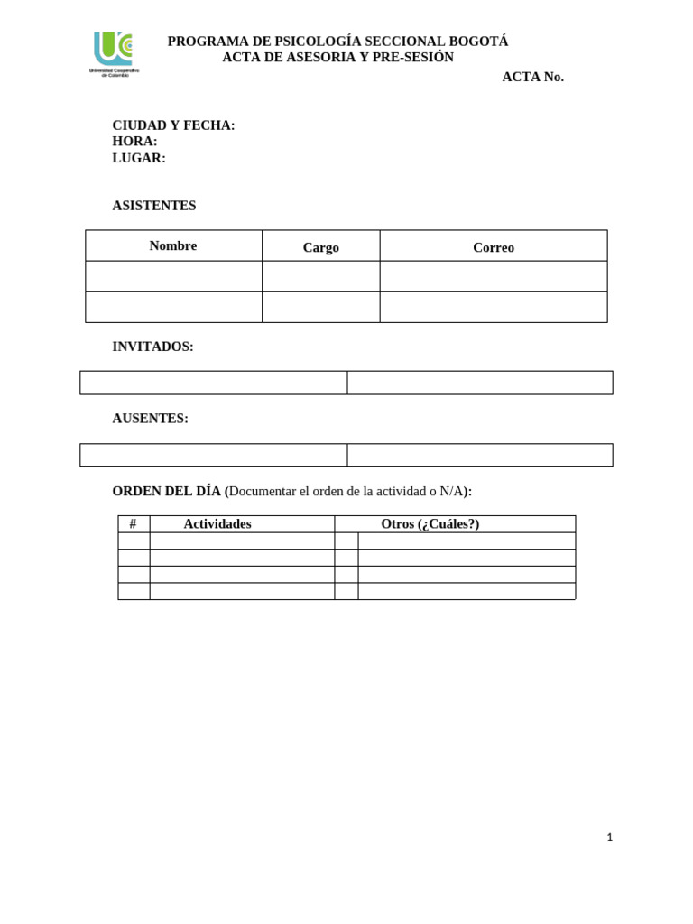 Formato Pre Sesiones | PDF