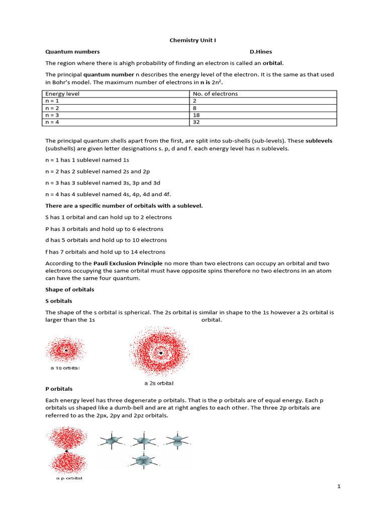 Quantum Numbers and Electron Configurations | PDF | Atomic Orbital ...