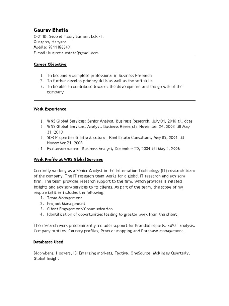 Gaurav Bhatia - Resume | PDF | Swot Analysis | Communication