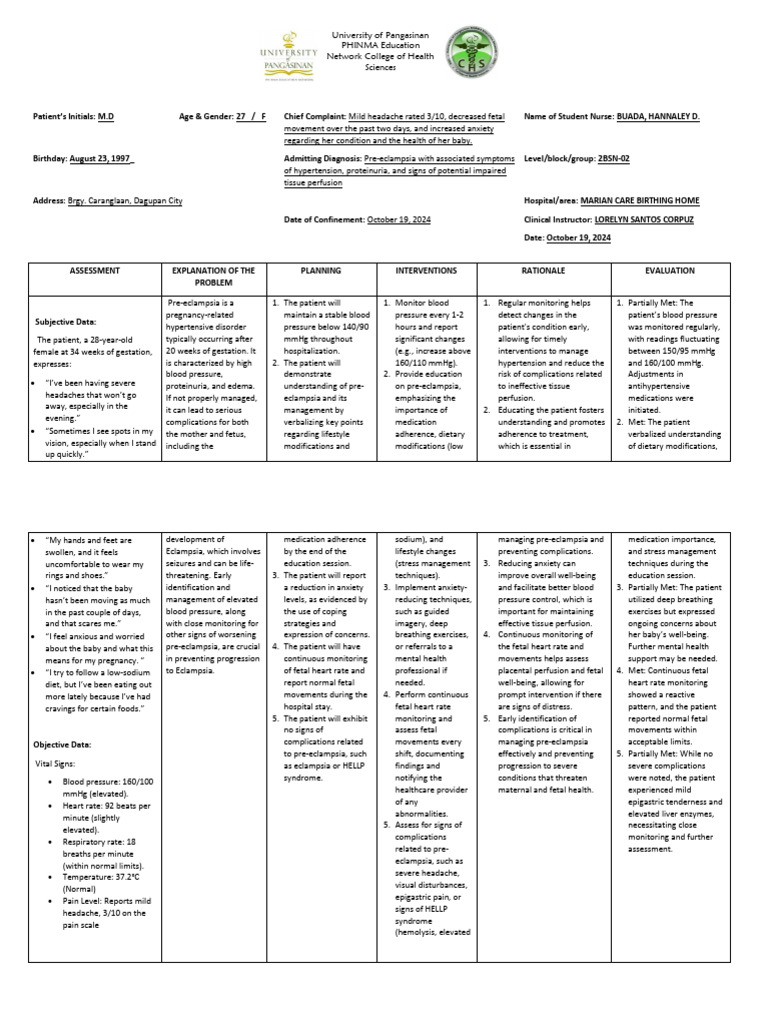 Ncp Pdf Hypertension Blood Pressure