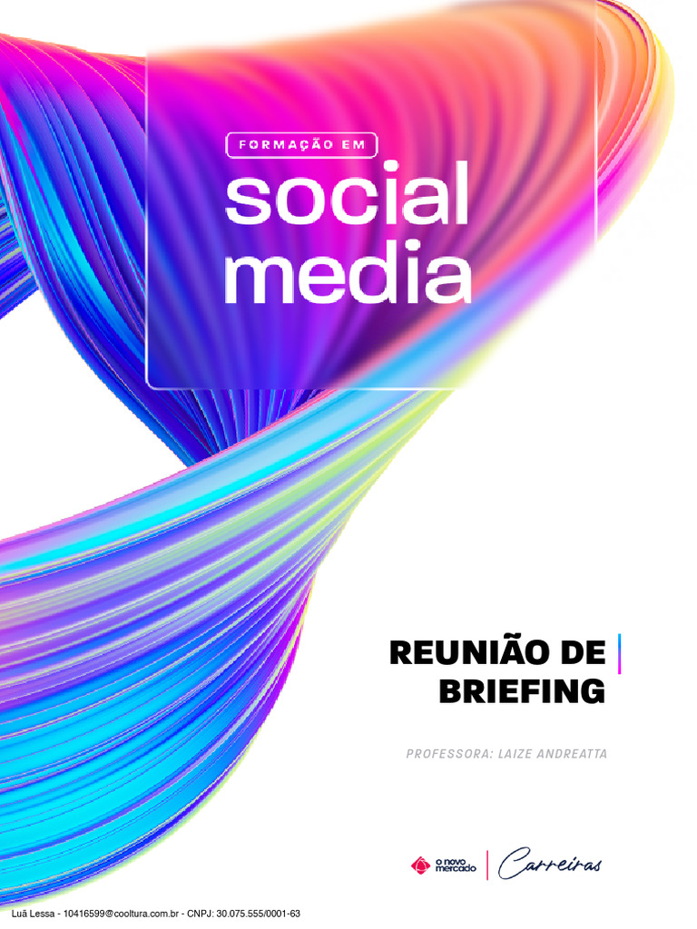 Material Didático - Reunião de Briefing | PDF | Redes sociais | Cultura ...