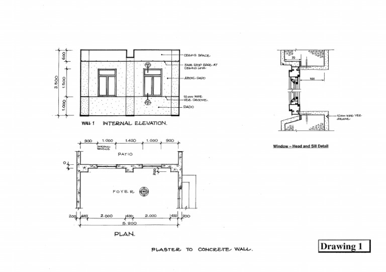 Solid Plaster Drawing For Example | PDF
