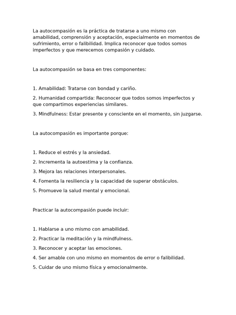 Auto Compasion D.P | PDF | Desarrollo personal | Psicología popular