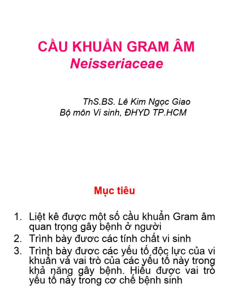 Cầu Khuẩn Gram Âm | PDF